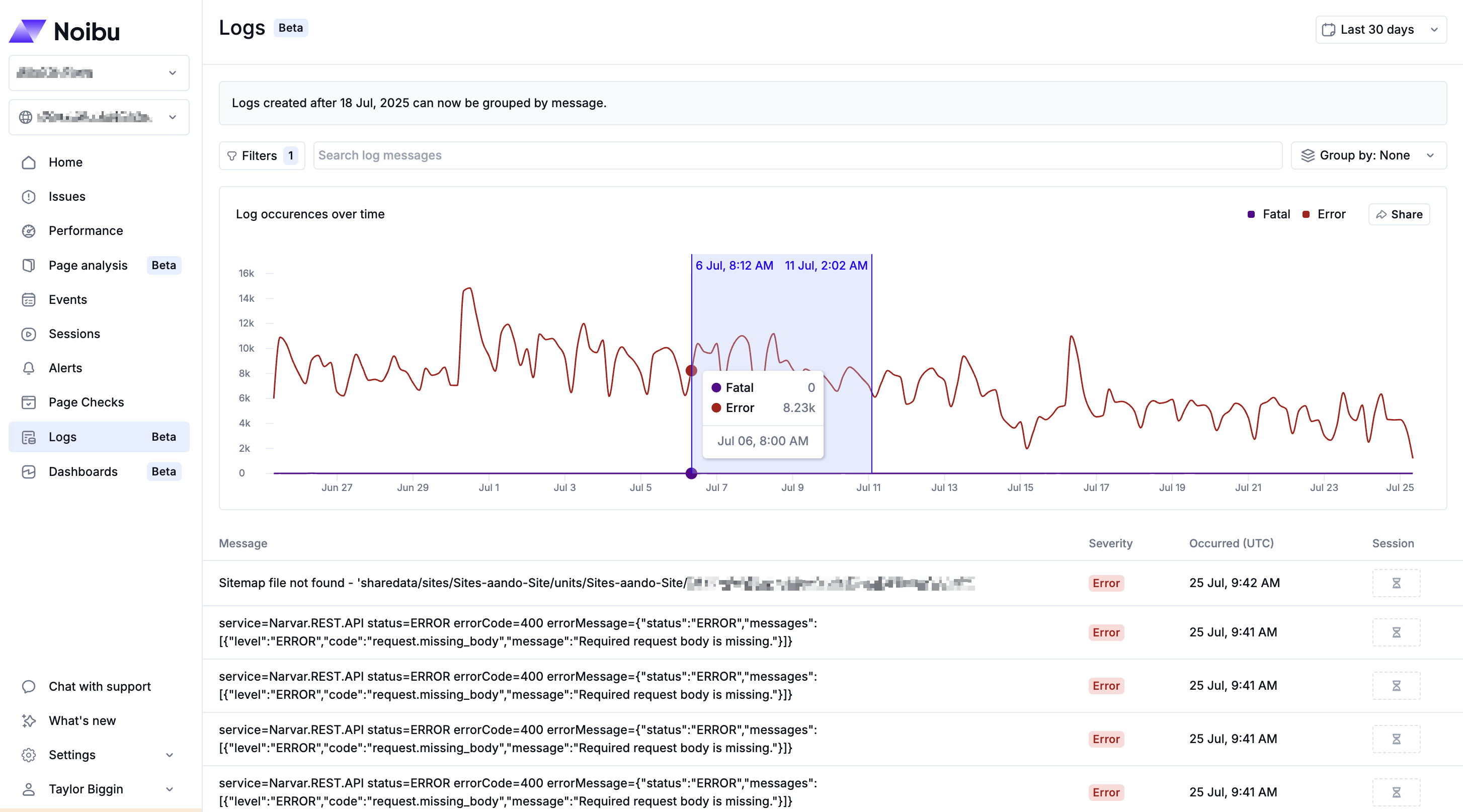 Logs Integration Overview – Noibu - Knowledge Base